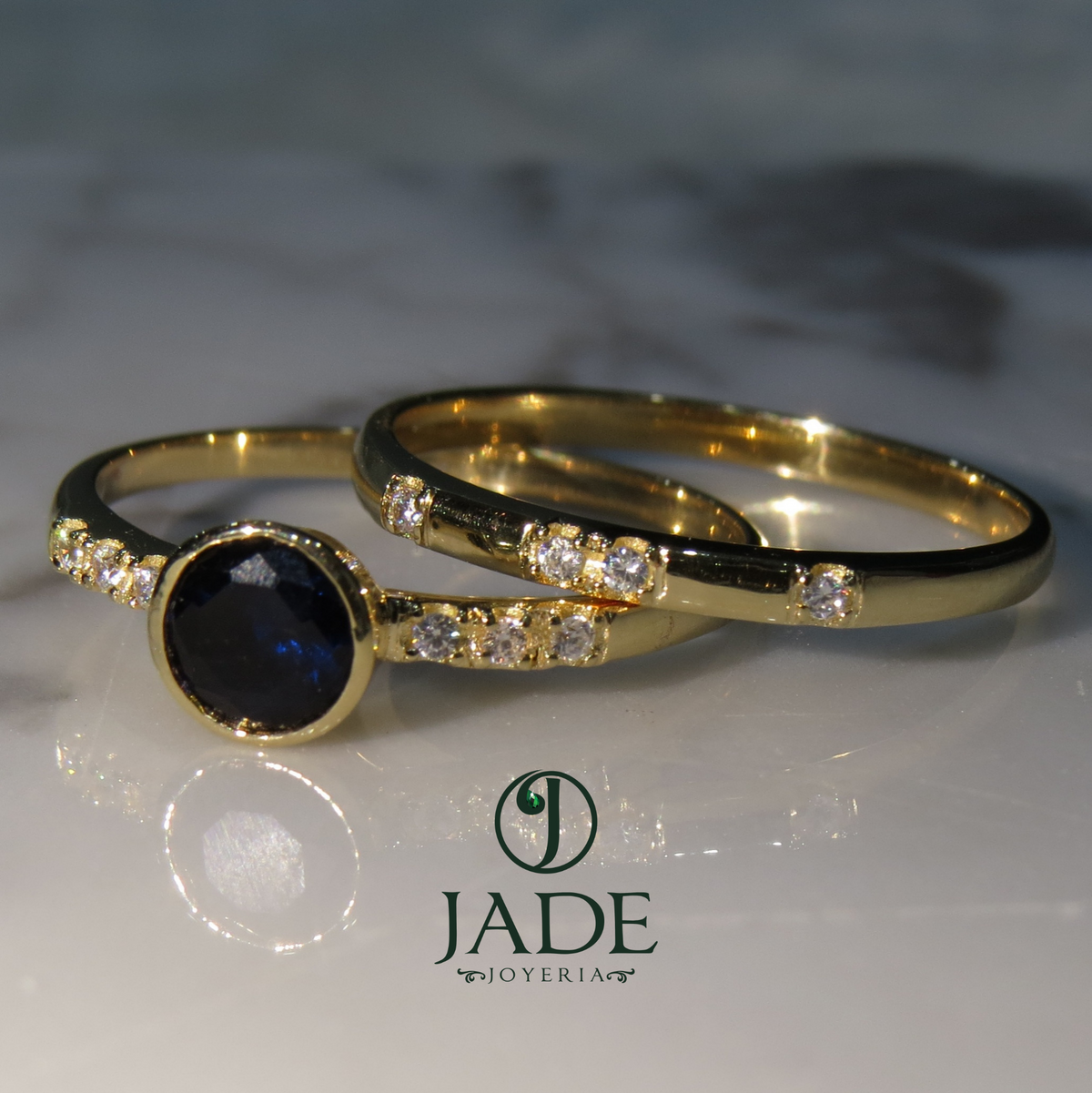 Cintillos con engaste bisel – Jade18k